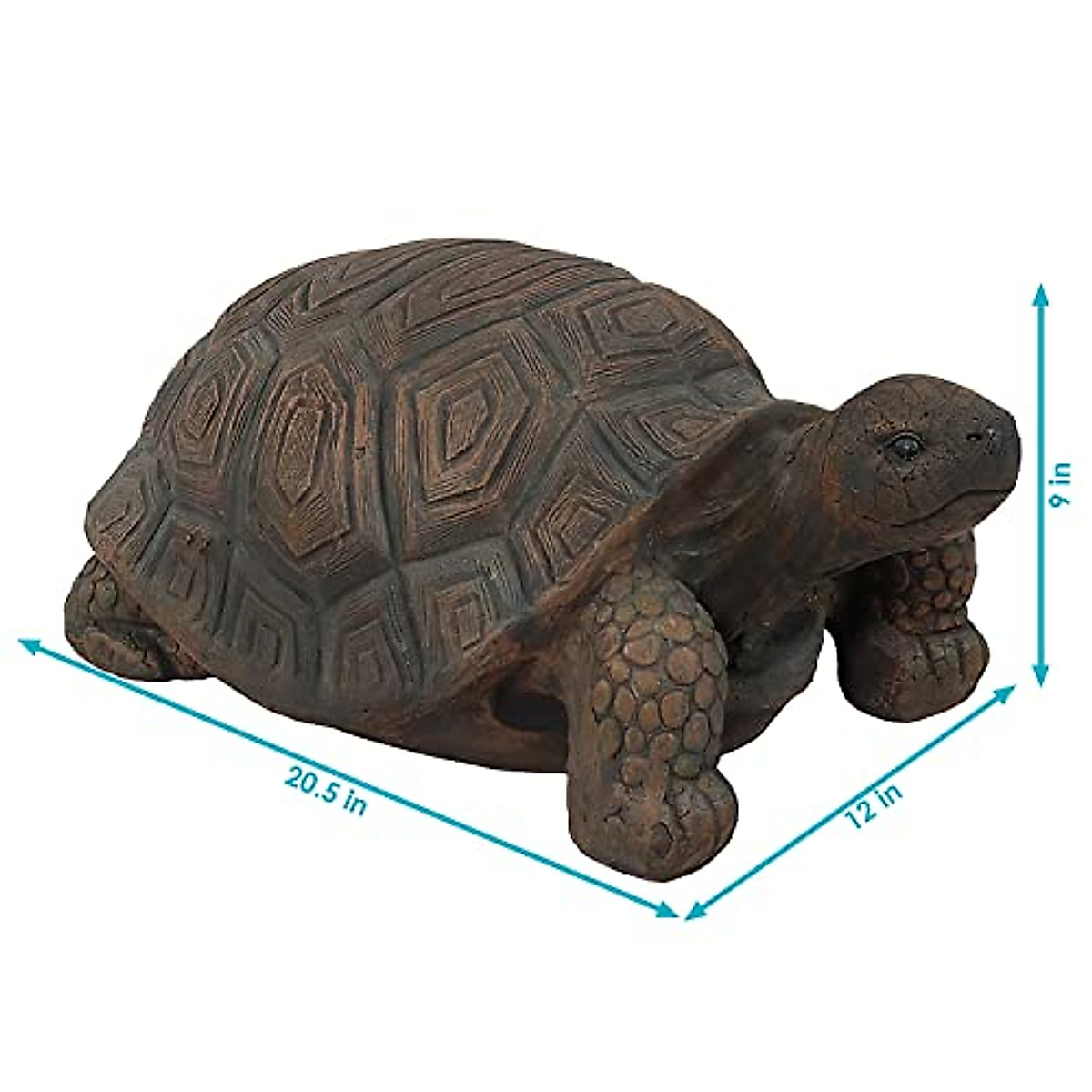 Sunnydaze Tanya The Tortoise Large Garden Statue - 20-Inch Long - Indoor/Outdoor Decoration for Yard, Patio, Pond, or Lawn