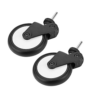 Stroller Wheels Replacement, Stroller Wheel Accessory Baby Stroller Front Wheel Set Stroller Wheel Bearing Wheel Rubber Kids Carriage Mini Wheel for Yoyo, Kiddopotamus, Chbaby（a Pair of Front Wheels）