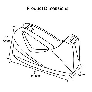 Acrimet Premium Desktop Tape Dispenser Non-Skid Base (Heavy Duty) (Deep Blue Color)