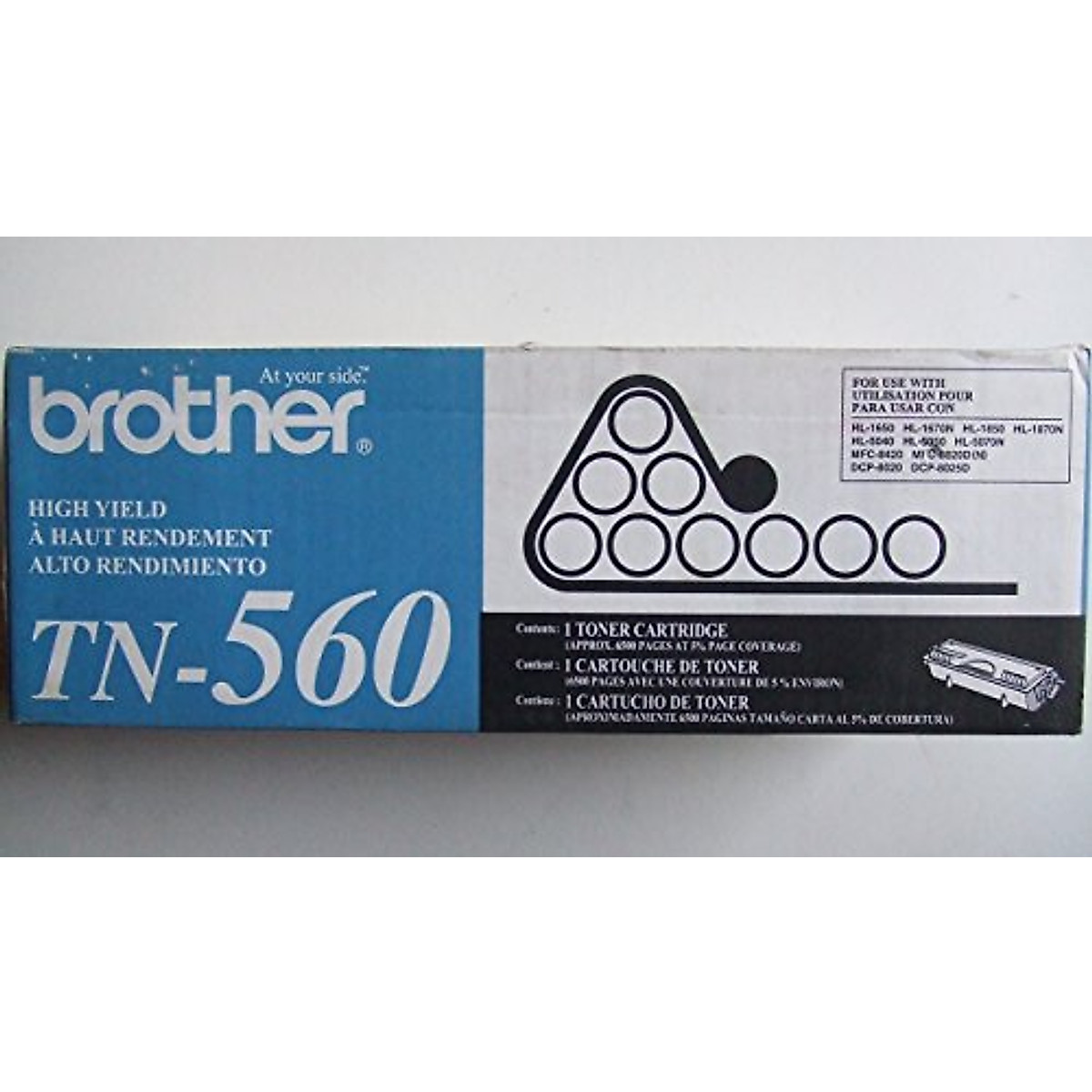 Brother TN560 High-Yield Toner Cartridge, Black - in Retail Packaging