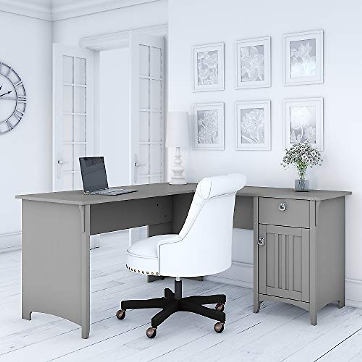 Bush Furniture Salinas Home Office Desk, Cape Cod Gray, 60W