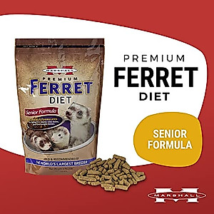 Marshall Pet Products Natural Complete Nutrition Premium Ferret Diet Food for Seniors, Highly Digestible, 4 lbs