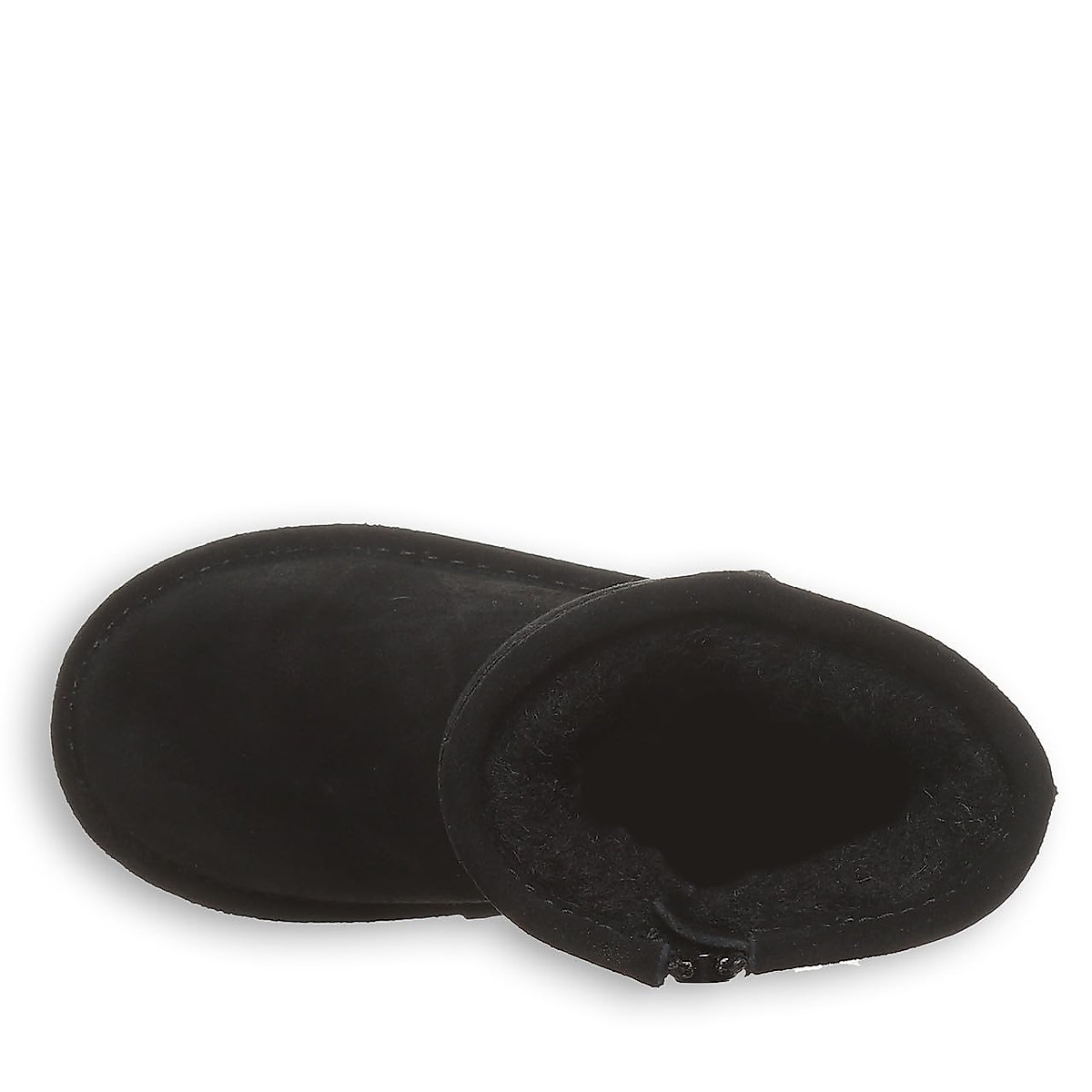 BEARPAW Elle Toddler Black Size 12 | Toddler's Boot Classic Suede with Zipper | Kid's Slip On Boot | Comfortable Winter Boot