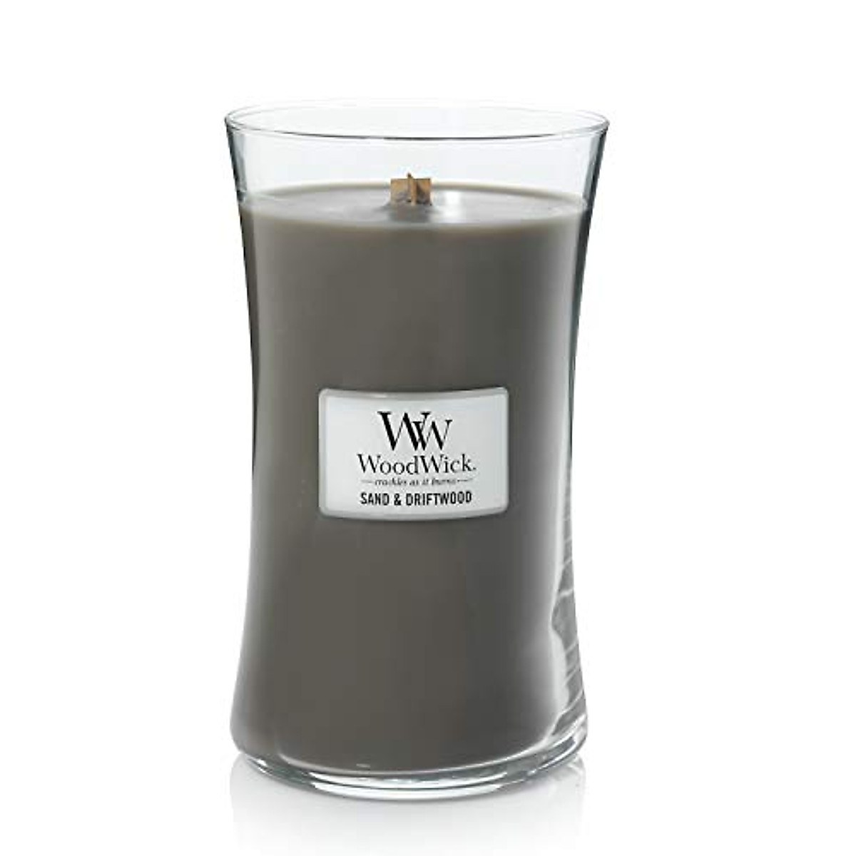 WoodWick Large Hourglass Scented Candle, Sand & Driftwood
