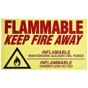 Eagle - C-97 C97D Flammable Keep Fire Away Decal