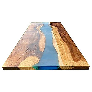 Epoxy Table, Live Edge Wooden Table, Natural Wood,Dining Table, Natural Epoxy Table, Resin Table, Epoxy Resin River Table