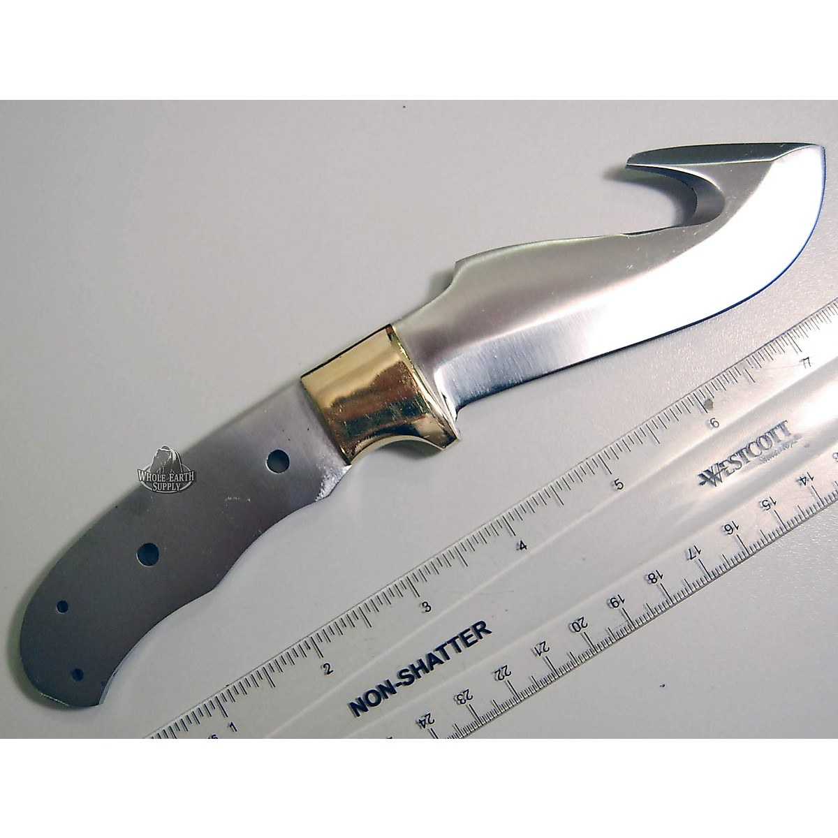 Whole Earth Supply 420 Stainless Steel Knife (420 Stainless Steel, Pair of 4 inch Guthook Blades)