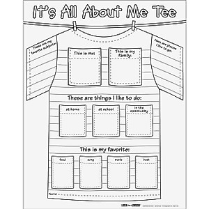 Really Good Stuff Ready-To-Decorate All About Me Tee Posters - 24 posters