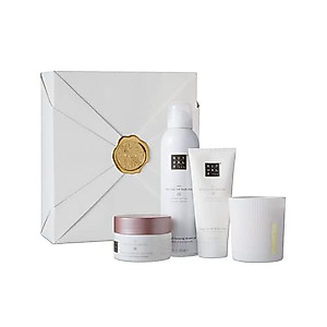 RITUALS Sakura Renewing Gift Set - Foaming Shower Gel, Body Scrub, Body Cream & Candle with Rice Milk & Cherry Blossom - Medium