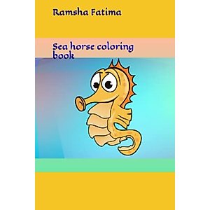 Sea horse coloring book
