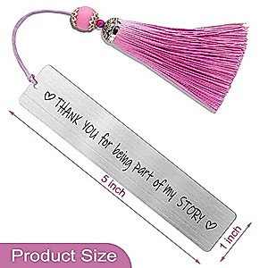 YUWANTR Thank You for Being Part of My Story Metal Bookmark Book Lover Gifts for Woman Man Teens Students Friends Bookworm Readers Teacher's Graduation Gift Back to School Gifts Thank You Gifts