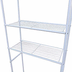 Xuthusman Over The Toilet Storage Rack 3 Tier Space Saver Rack Metal Bathroom Shelf Organizer White 70.9 * 24.4 * 12.6in (White)