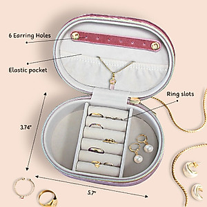 Mama Bear Velvet Travel Jewelry Box - Gifts for Mom from Daughter Son - Mom Gifts, Mom Christmas Gifts, Mom Birthday Gifts, Birthday Gifts for Wife, Wife Christmas Gift Ideas