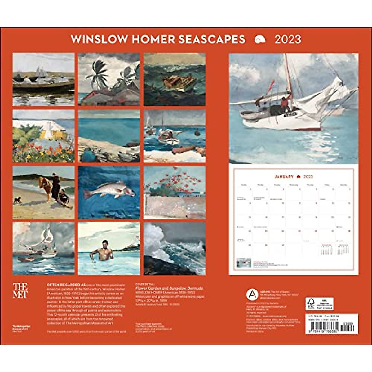 Winslow Homer Seascapes 2023 Wall Calendar