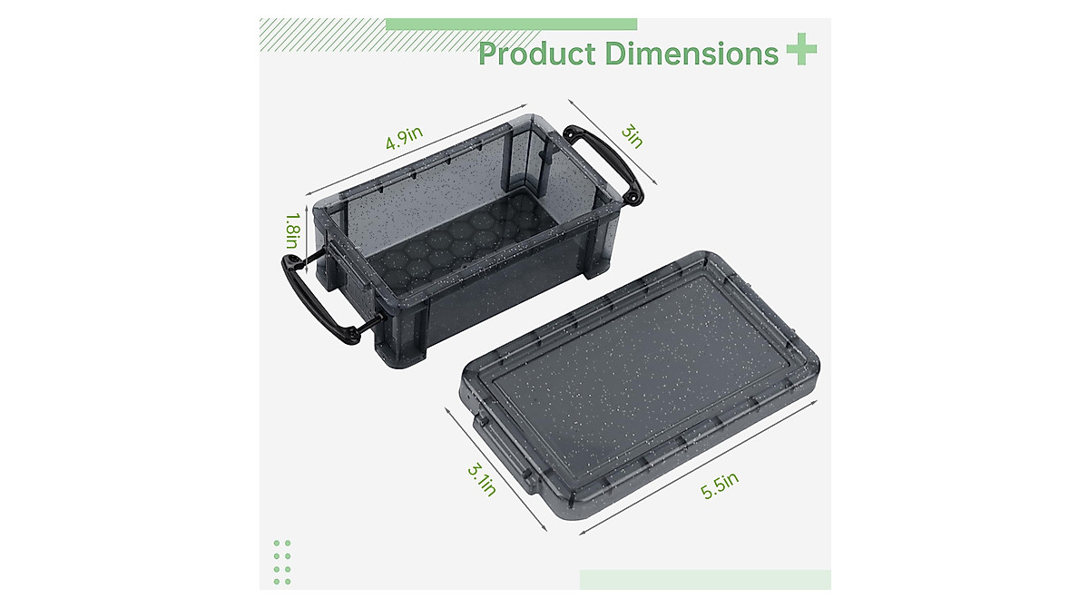 Mini Plastic Storage Containers - 6 PCS with Lids