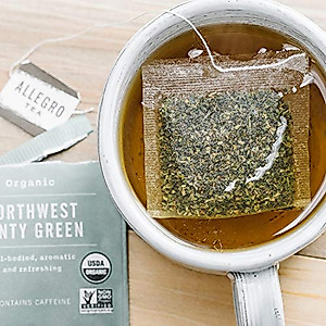 Allegro Tea, Organic Northwest Minty Green Tea Bags, 20 ct