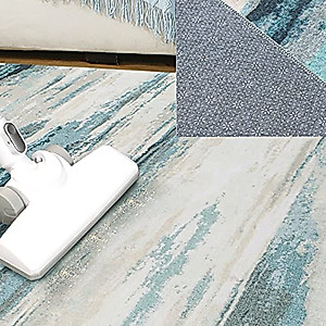 Cinknots Rugs Modern Soft Abstract Area Rugs for Living Room/Bedroom/Kitchen & Dining Room,Medium Pile Home Decor Carpet Floor Mat (Grey10, 5' 3" x 6' 6" Rectangular)