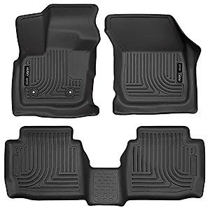 Husky Liners Weatherbeater Floor Mats | Fits 2017 - 2020 Ford Fusion/Lincoln MKZ | Front & 2nd Row, 3-pc Black - 98791