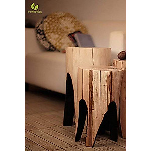 Tree Stump Table - Set Of Two, Log Stools, Reclaim Wood Coffee Tables, Rustic Furniture, Rough End Tables, Country House Decor