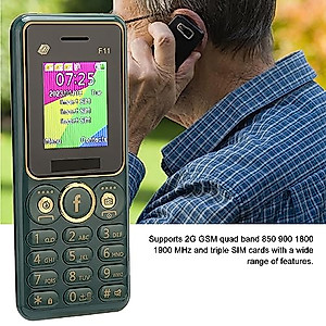 Yunseity Seniors Button Cell Phone, F11 2G GSM Unlocked Mobile Phone with SOS Button & Loud Speakers, 3600Mah Ultra Long Standby Easy to Use Cellphone with Flashlight, One Key Dialing (US