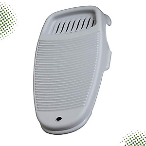 Cabilock Plastic Washboard Non-Slip Washboard Hand Wash Clothes Laundry Pad Washing Scrubbing Board for Home Household (Grey)