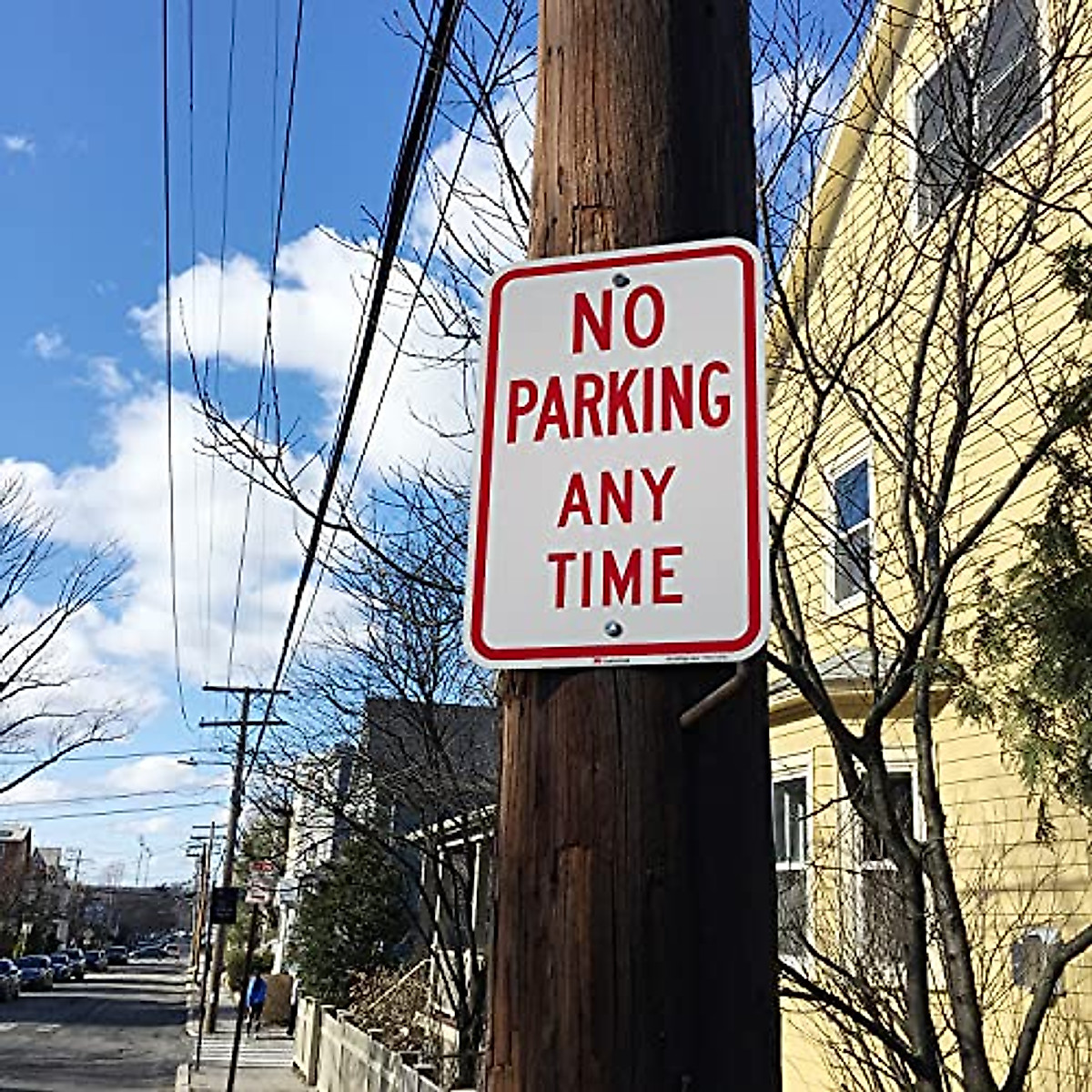 "No Parking Any Time" Sign By SmartSign | 12" x 18" 3M Engineer Grade Reflective Aluminum