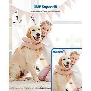 Security-Camera-for-Baby-Monitor-2K Wi-Fi Cameras-for-Home-Security, Pan/Tilt/Zoom Indoor Camera Wireless with Phone APP, 2-Way Audio, Motion Detection, Night Vision