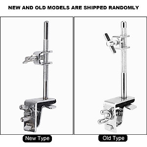 Eujgoov Cowbell Holder, Removable Standard Drum Cowbell Mount Holder Jazz Drum Kit Hoop Mounted Cowbell Clamp
