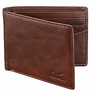 Wallet for Men’s - Genuine Leather Slim Bifold RFID Wallet - Gift for Men Packed in Stylish Gift Box