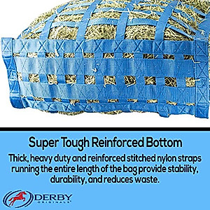 Derby Originals Supreme Patented Four Sided Slow Feed Horse Hay Bag with 1 Year Warranty