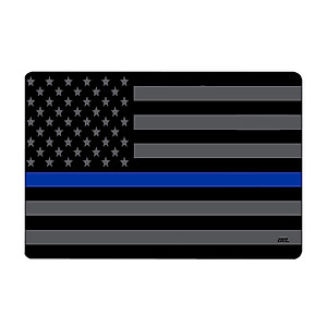 Rogue River Tactical Subdued Thin Blue Line Flag Gun Cleaning Mat Bench Pad Gift for Police Officer Law Enforcement