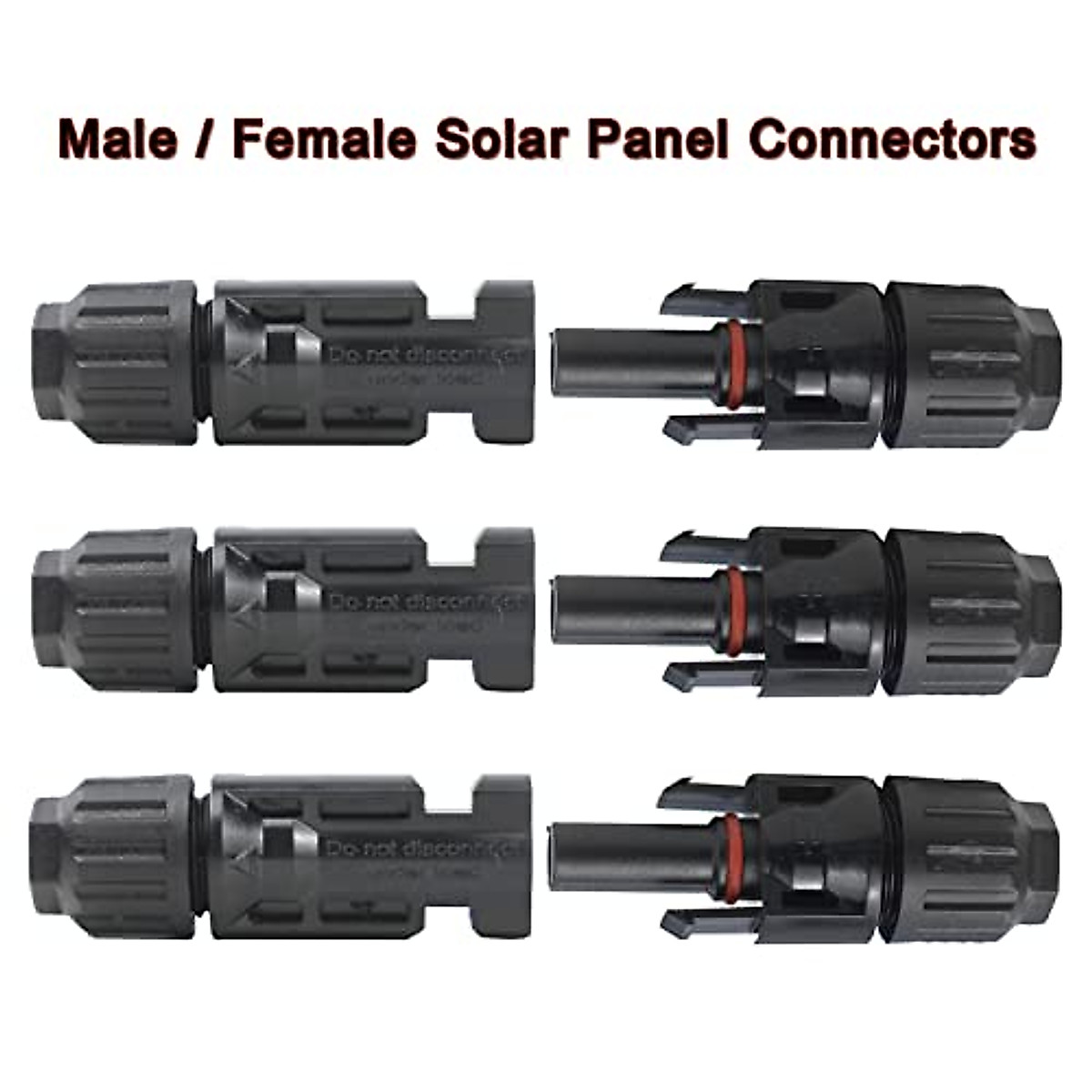 HEMRUNK 30PCS Solar Connectors Male Female with Dual Spanners IP67 1000V 30A Waterproof Solar Panel Cable Connectors (15 Pairs)