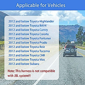 Car Stereo Harness Adapter for Toyota Highlander RAV4 Camry Corolla Land FJ Cruiser Vios Yaris Radio Wiring Harness Cable