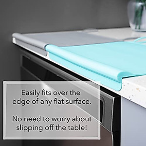 The Table Tyke 100% Silicone Placemat with Teething Edge Bumper/Spill Stopper | Dishwasher Safe, Travel Ready Non-Slip Suction Activity Mat for Infants, Babies, Toddlers, Children, Kids