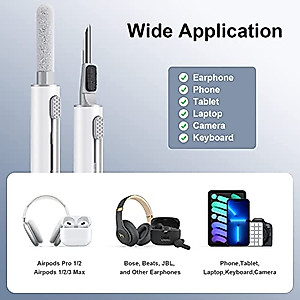 AirPods Cleaner Brush for AirPods 1 2 Pros 3-in-1 Cleaner Kit for Bluetooth Earphones and Case