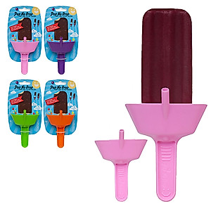 THE ORIGINAL Pop No Drop Popsicle Holder - Mess-Free Frozen Treats Holder with Straw - Drip Free, BPA Free & Dishwasher Safe - No Drip Ice Pop Popsicle Holders for Kids and Adults - PINK w/Header