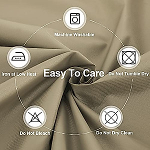 OutdoorLines Outdoor Waterproof Patio Table Furniture Set Covers - Rectangle Couch Sectional Cover Outside Weatherproof Patio Furniture Covering for Deck, Lawn and Backyard 74"L x 47"W x 28"H, Camel