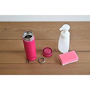 Tiger Water Bottle 300ml Stainless Mini Bottle Sahara Mug Lightweight MUJURYOKU Passion Pink MMP-G031-PA