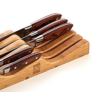 Cook N Home In-Drawer Bamboo Knife Storage Block, 11 Slot