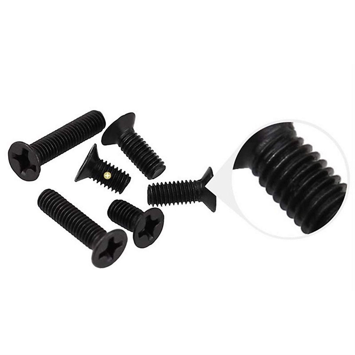 SUNQQA 20/50/100Pcs Laptop Repair Fastener Screws Flat Head Screw Phillips Screws Computer Screws M1 M1.2 M1.4 M1.6 M2 M2.5 M3 M4 (Length : 14mm 50Pcs, Size : M3)
