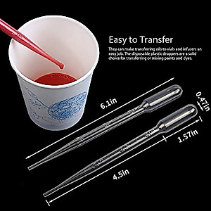 CCINEE 200PCS 3ml Disposable Plastic Transfer Pipettes Calibrated Dropper Suitable for Science Laboratory