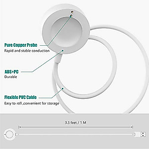 TUSITA Charger Compatible with Fossil Gen 4 5 5E 6, Emporio Armani, Skagen falster 2, Misfit Vapor 2, Diesel Guard 2.5, Michael Kors Runway - 3.3ft 100cm Smartwatch USB Charging Cable