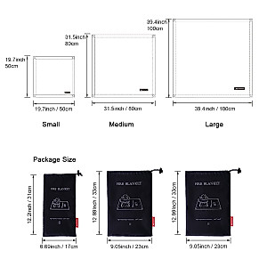 Fireproof Fire Pit Mat for Tent Stove, Portable Fire Blanket Temperature Resistant Flame Retardant Floor Grill Mat for Deck Patio Lawn Outdoor Camping BBQ Protection (Small: 19.7''L*19.7''W)