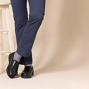 Amazon Essentials Men's Comfortable Service Shoe, Black, 11