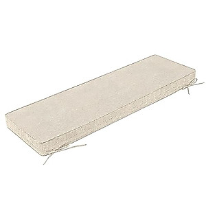 ROFIELTY Bench Cushion Double Piping Bench Cushions for Indoor Furniture with Adjustable Straps Window Seat Cushions Indoor Piano Bench Cushions (45x18x3, Cream Color)
