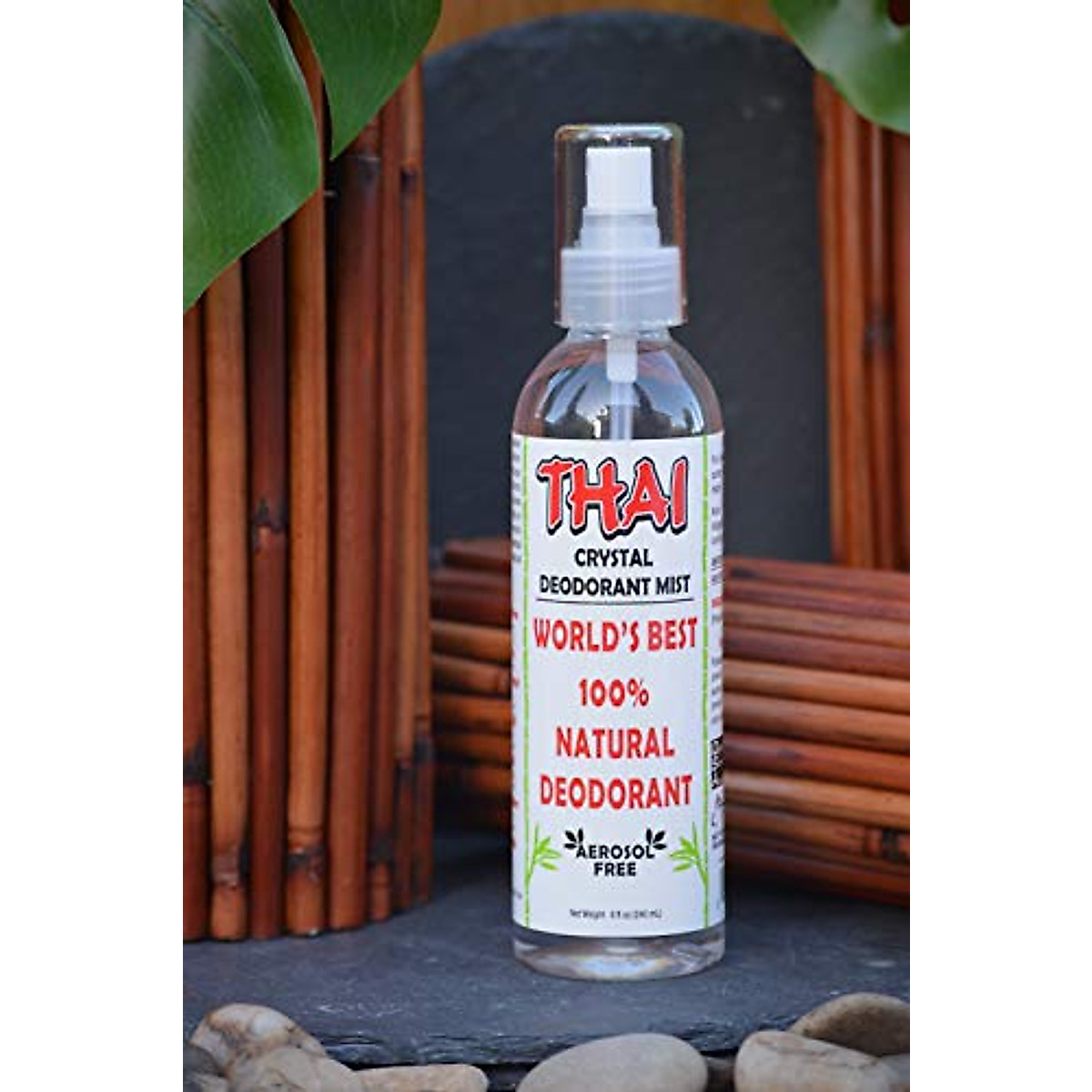 THAI Natural Crystal Deodorant Mist Spray, 8 Ounce (Pack of 1)