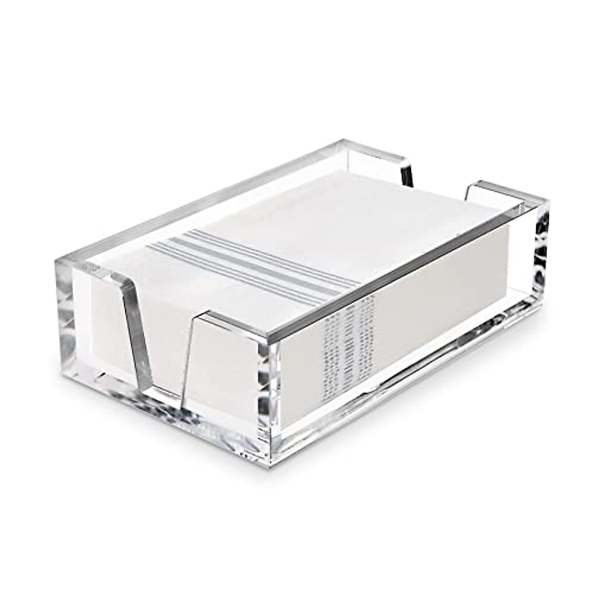 LEVIMETREE Acrylic Napkin Holder for Bathroom, Kitchen or Dining Table - Guest Towel Holder Tray for Bathroom, Table Top Decorative Napkin Tray for Dining Table and Kitchen,8.7”x5.2”x2.5” Inside Size
