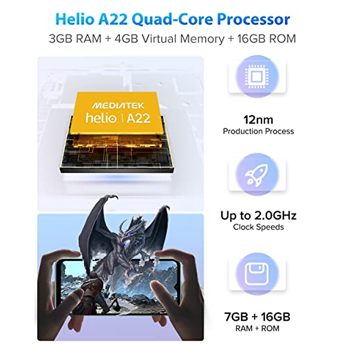 Ulefone Unlocked Smartphone, Note 14 Cell Phone Unlocked, Android 12, 6.52" IPS Full-Screen, 4500mAh, 7GB + 16GB, Triple Card Slots, 8MP Camera, Dual SIM, Face Recognition, 4G Cheap Phones - Green