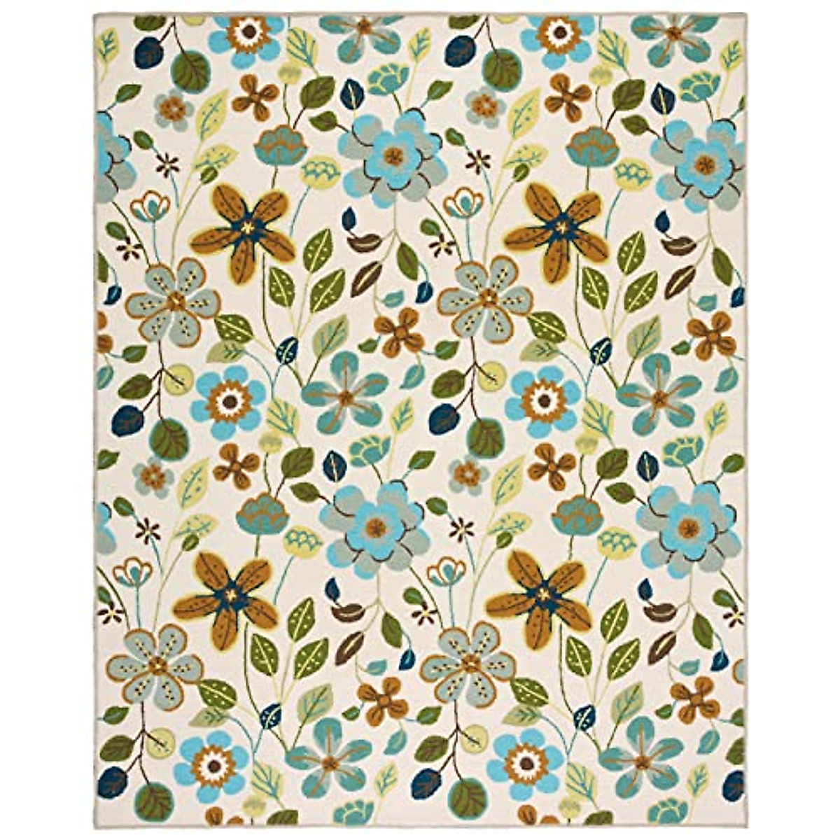 SAFAVIEH Four Seasons Collection 5' x 7' Ivory/Multi FRS429A Hand-Hooked Floral Area Rug