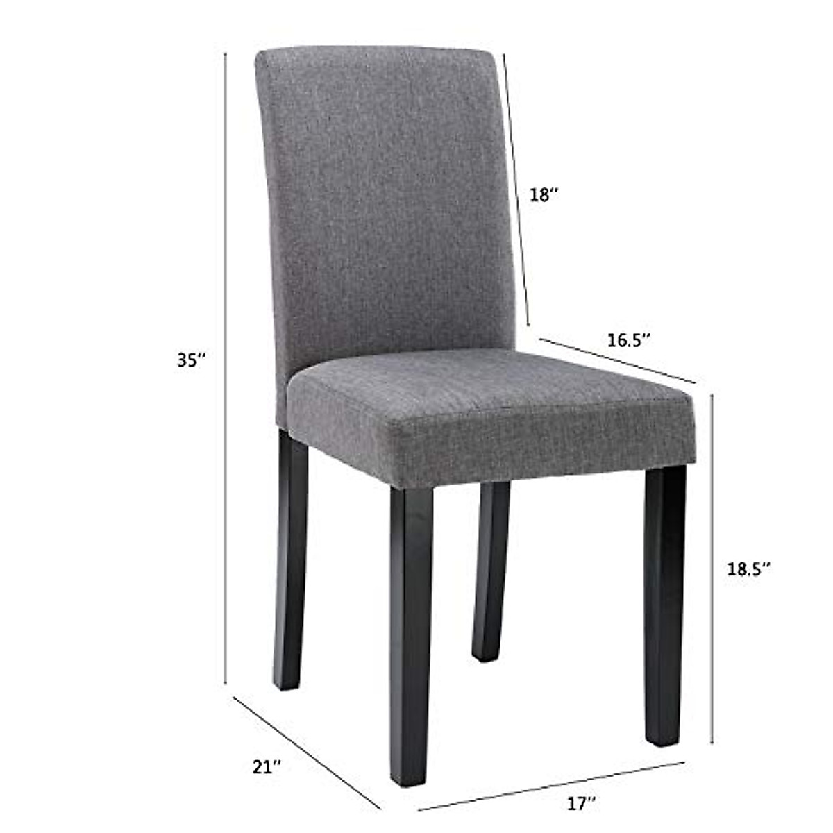 Set of 6 Chairs for Dining Room Mid Century Modern Fabric Upholstered Living Chairs